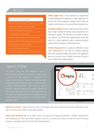 Alpha Recycling Case Study By PGS Software Ltd | PDF