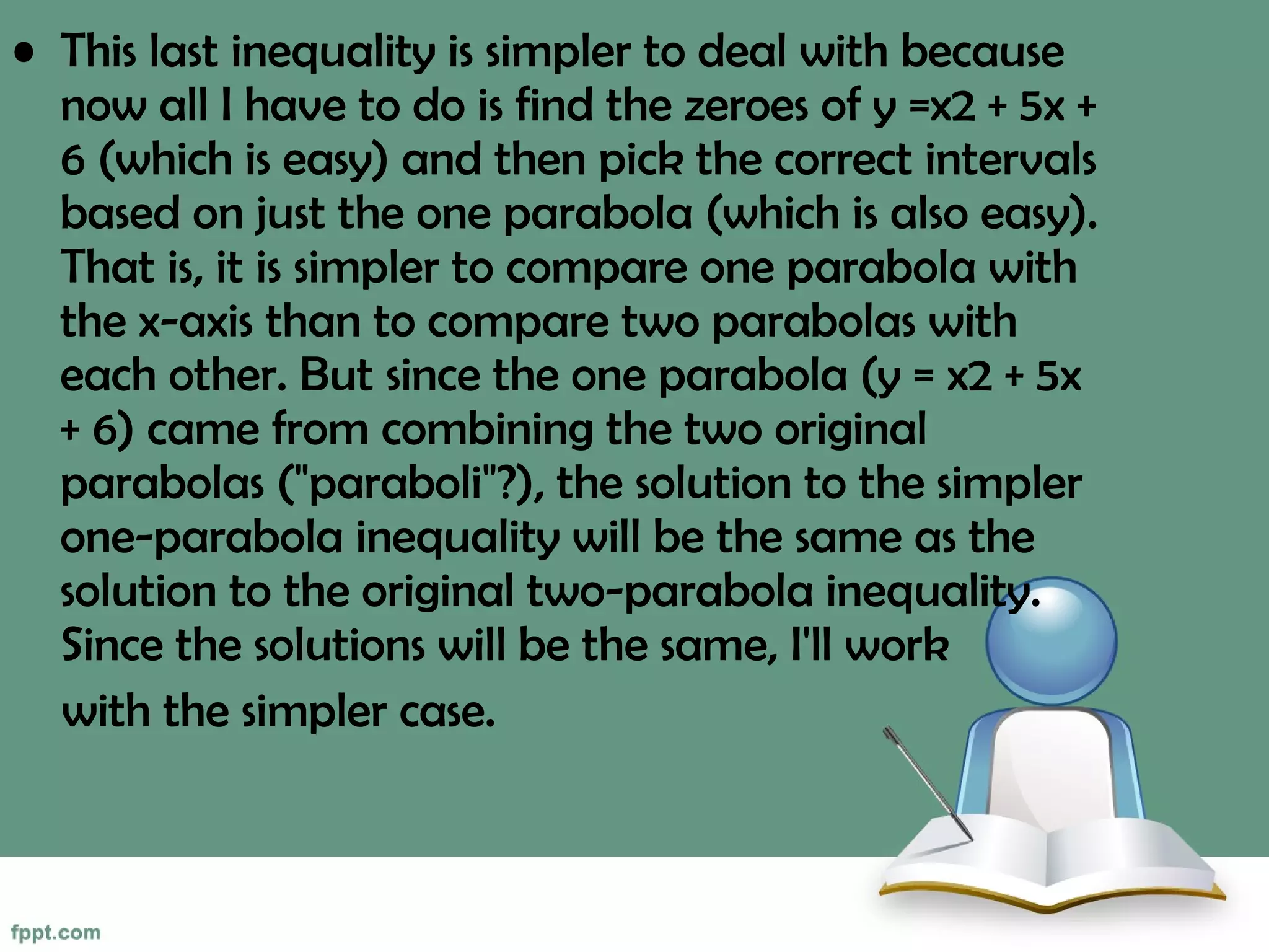 Grade mathematics: Quadratic Inequalities | PPT