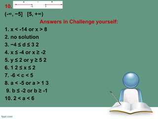 Grade mathematics: Quadratic Inequalities | PPT