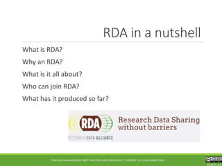 Research Data Alliance Overview | PPT