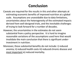 Estimating the economic benefits of addressing undernutrition | PDF