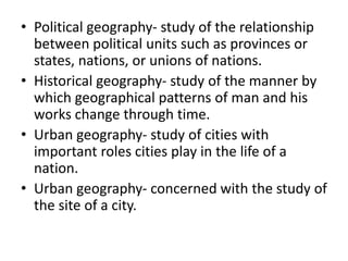 The nature of geography | PPTX