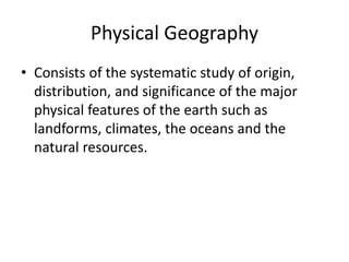 The nature of geography | PPTX