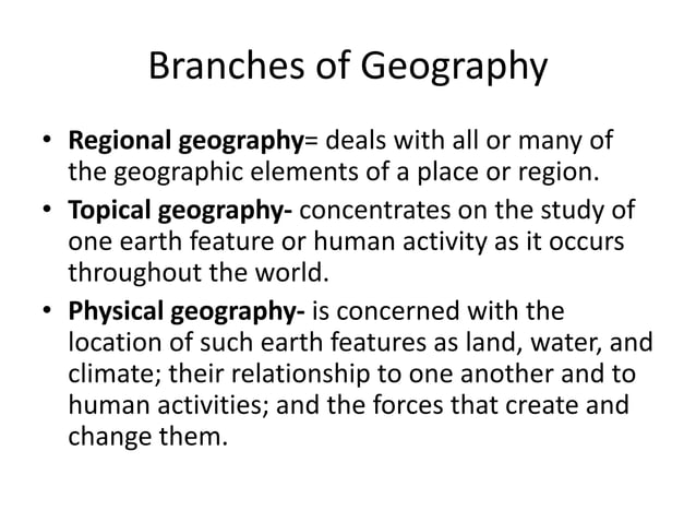 The nature of geography | PPTX | Geology | Science