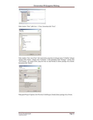 1. Materi Java Eclipse1 | PDF