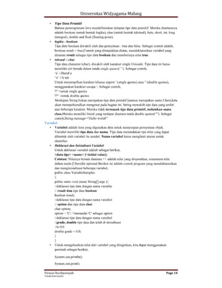 1. Materi Java Eclipse1 | PDF