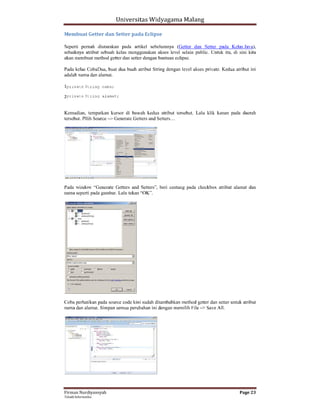 1. Materi Java Eclipse1 | PDF