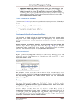 1. Materi Java Eclipse1 | PDF