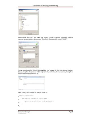 1. Materi Java Eclipse1 | PDF