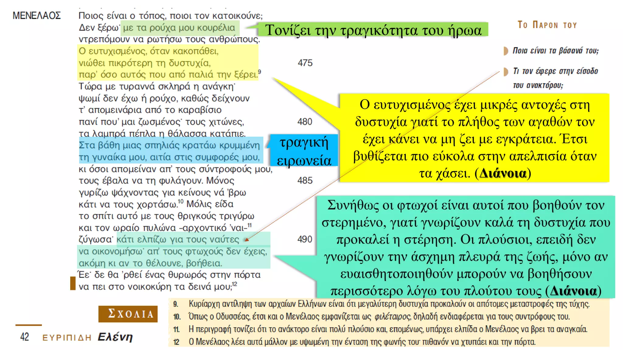 Ευριπίδη Ελένη, Α Επεισόδιο, 1η σκηνή, στίχοι 437-494 | PDF