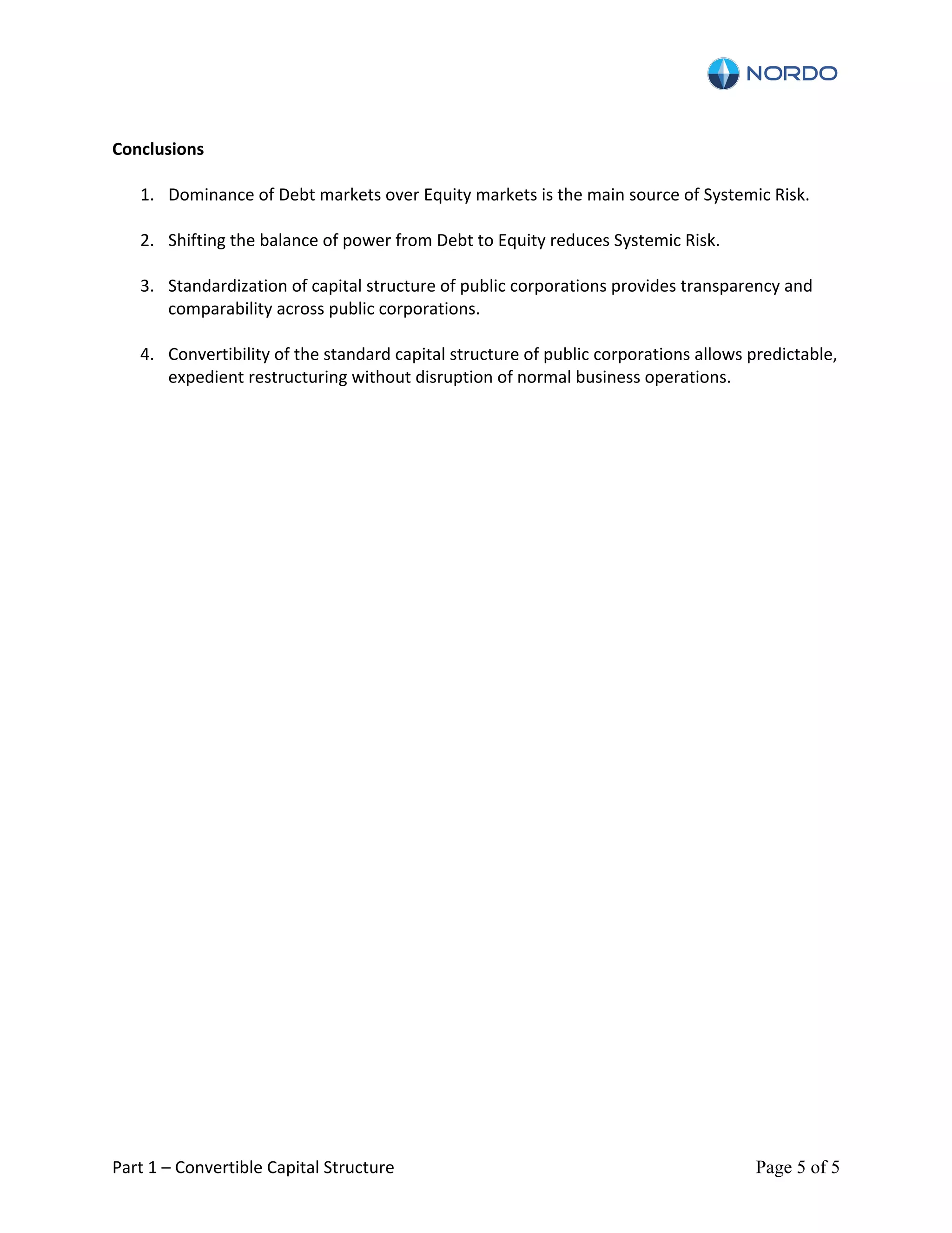 Next Generation Financial Architecture. Part 1 - Convertible Capital ...