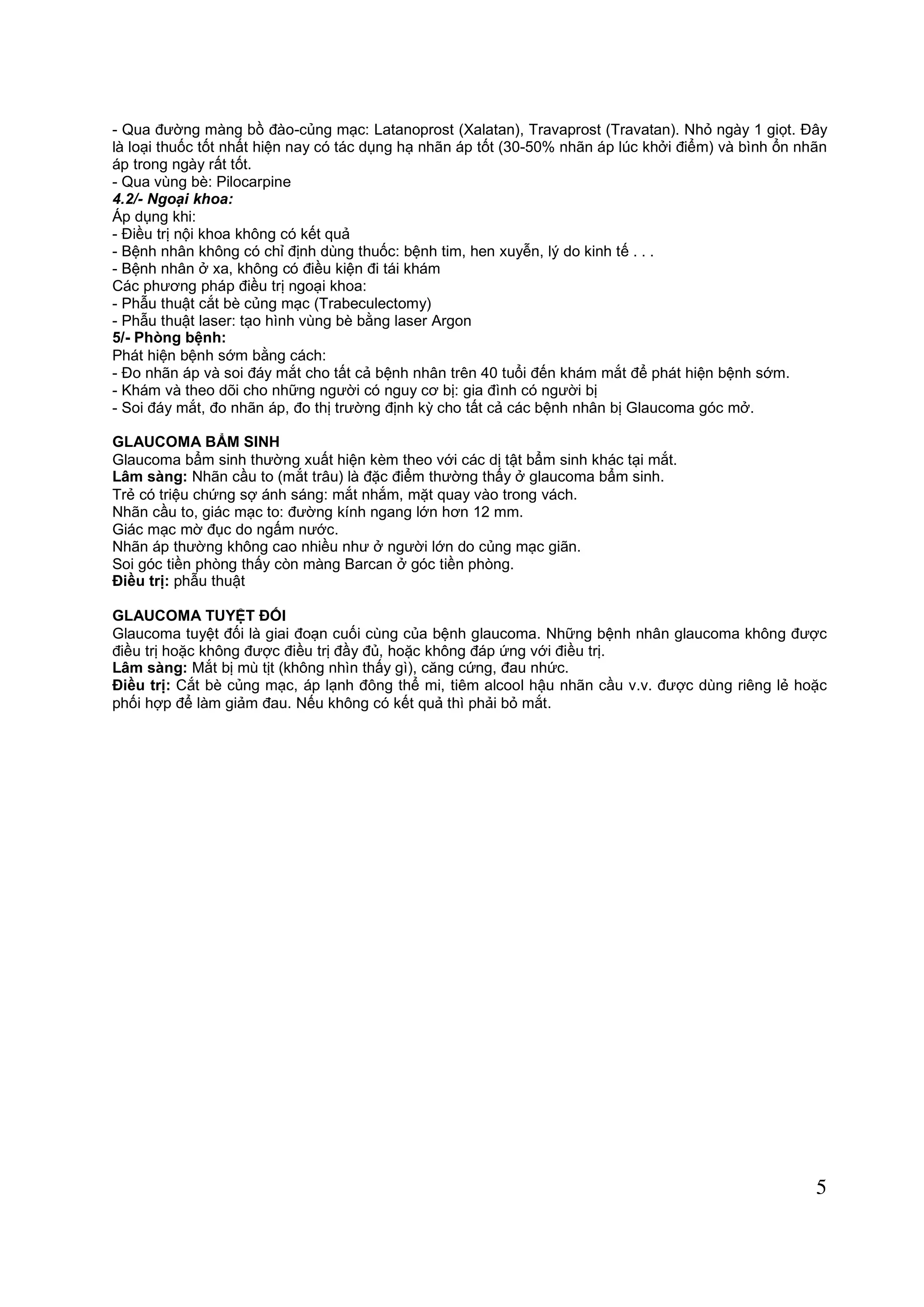 BỆNH GLAUCOMA (CƯỜM NƯỚC) | PDF