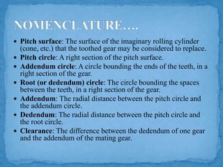 Gears in Kinematics of Machine(KOM) subject | PPTX