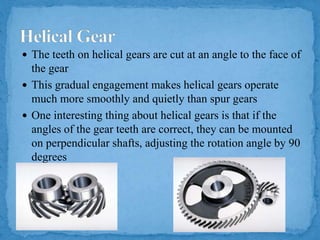 Gears in Kinematics of Machine(KOM) subject | PPTX