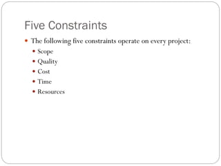project management fundamentals Chapter 1 | PPT