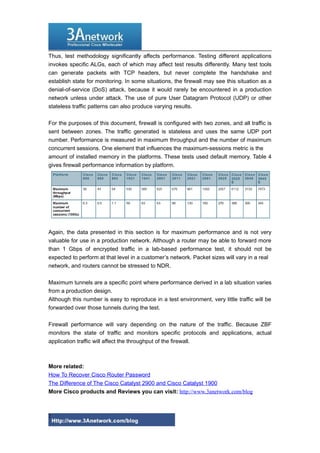 Cisco Router Throughput | PDF