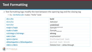 HTML Basics by software development company india | PPTX