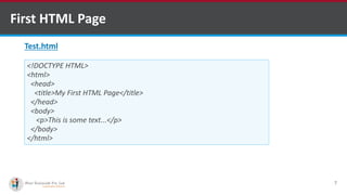 HTML Basics by software development company india | PPTX