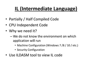 Microsoft .Net Framework | PPT