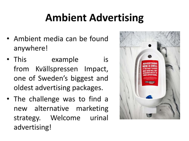 Ambient Advertising - Manu Melwin Joy | PPT
