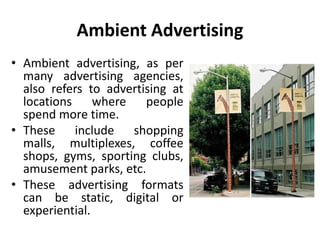 Ambient Advertising - Manu Melwin Joy | PPTX