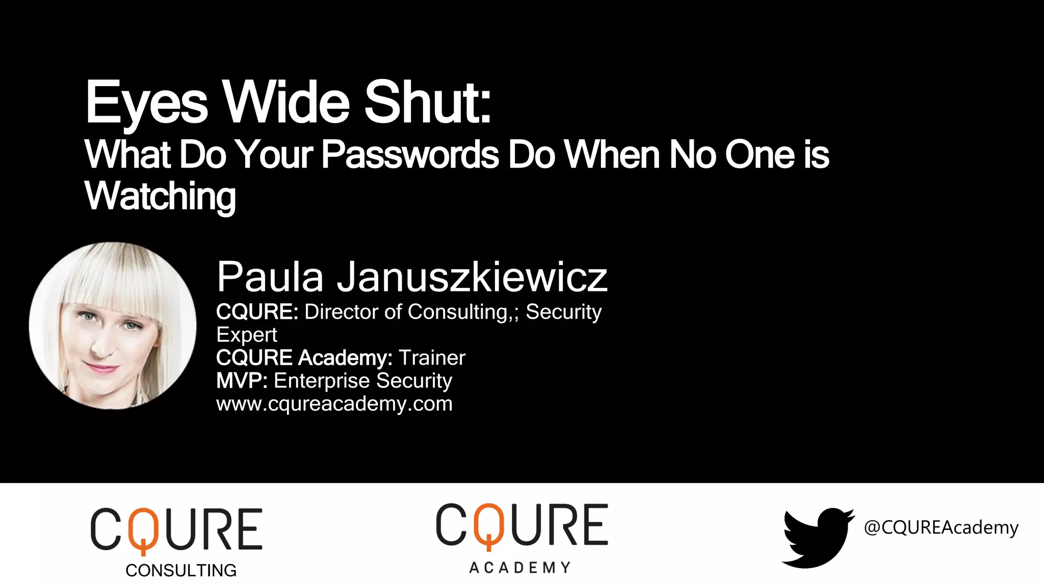 Eyes Wide Shut: What Do Your Passwords Do When No One is Watching? | PPT