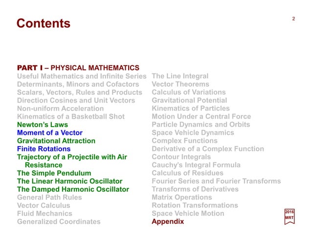 PART I.2 - Physical Mathematics | PPT
