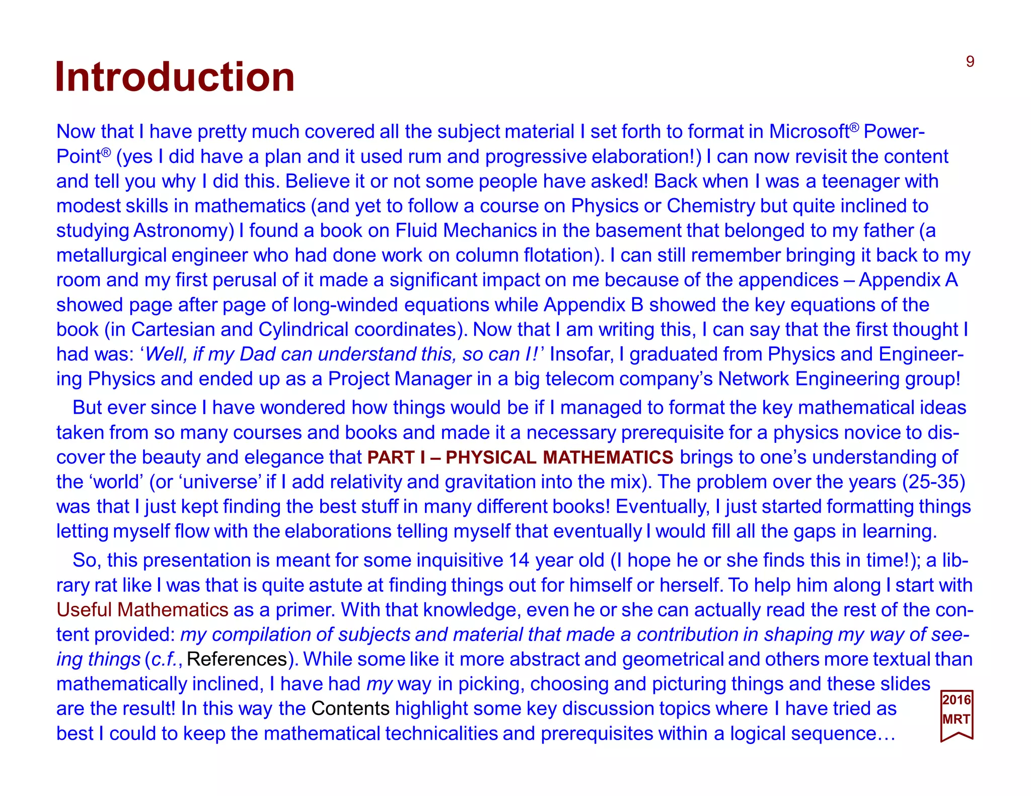 PART I.1 - Physical Mathematics | PPT