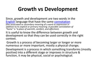 1.Introduction 2 Growth & Development. | PPTX