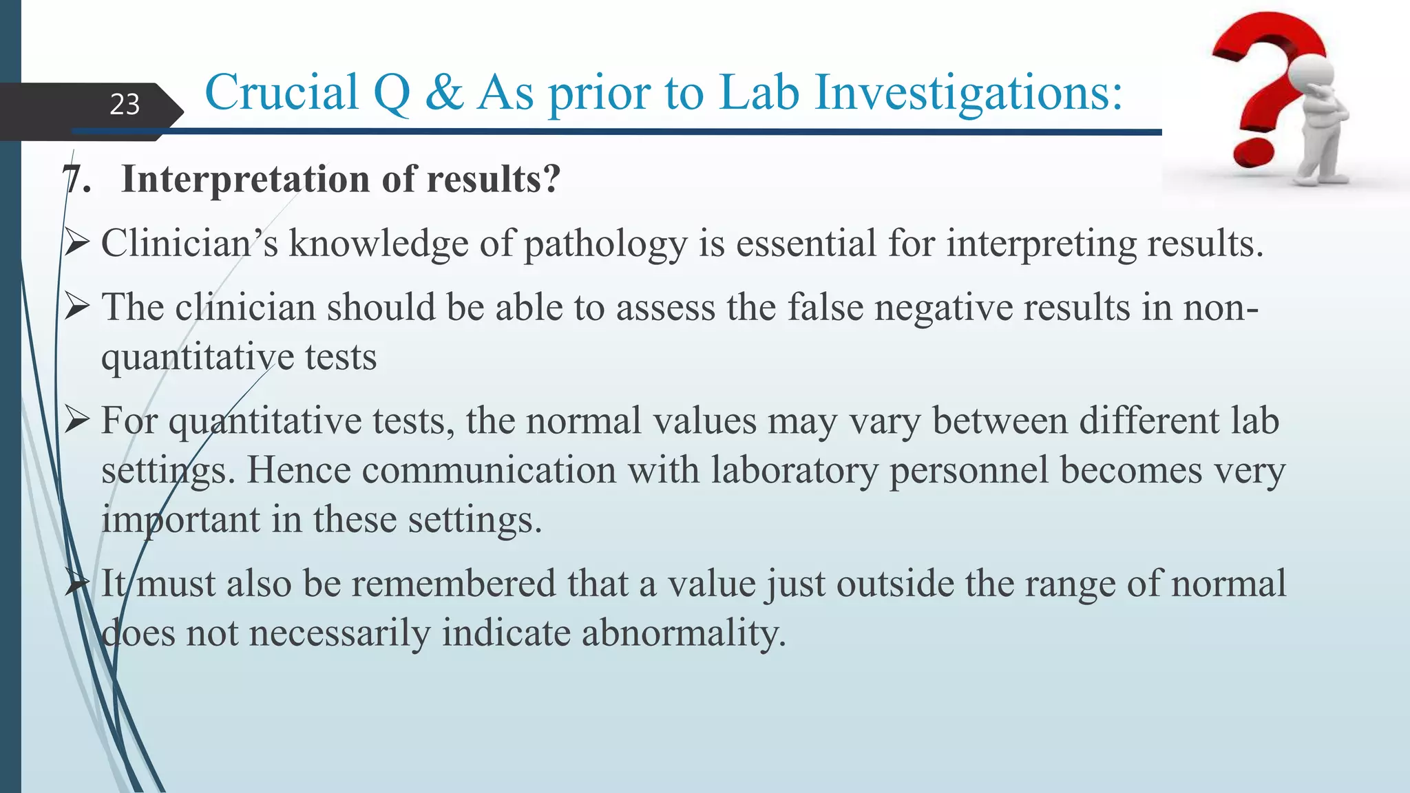 Routine laboratory investigations | PPTX