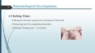 Routine laboratory investigations | PPTX
