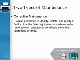Procedures in Planning and Conducting Maintenance | PPTX