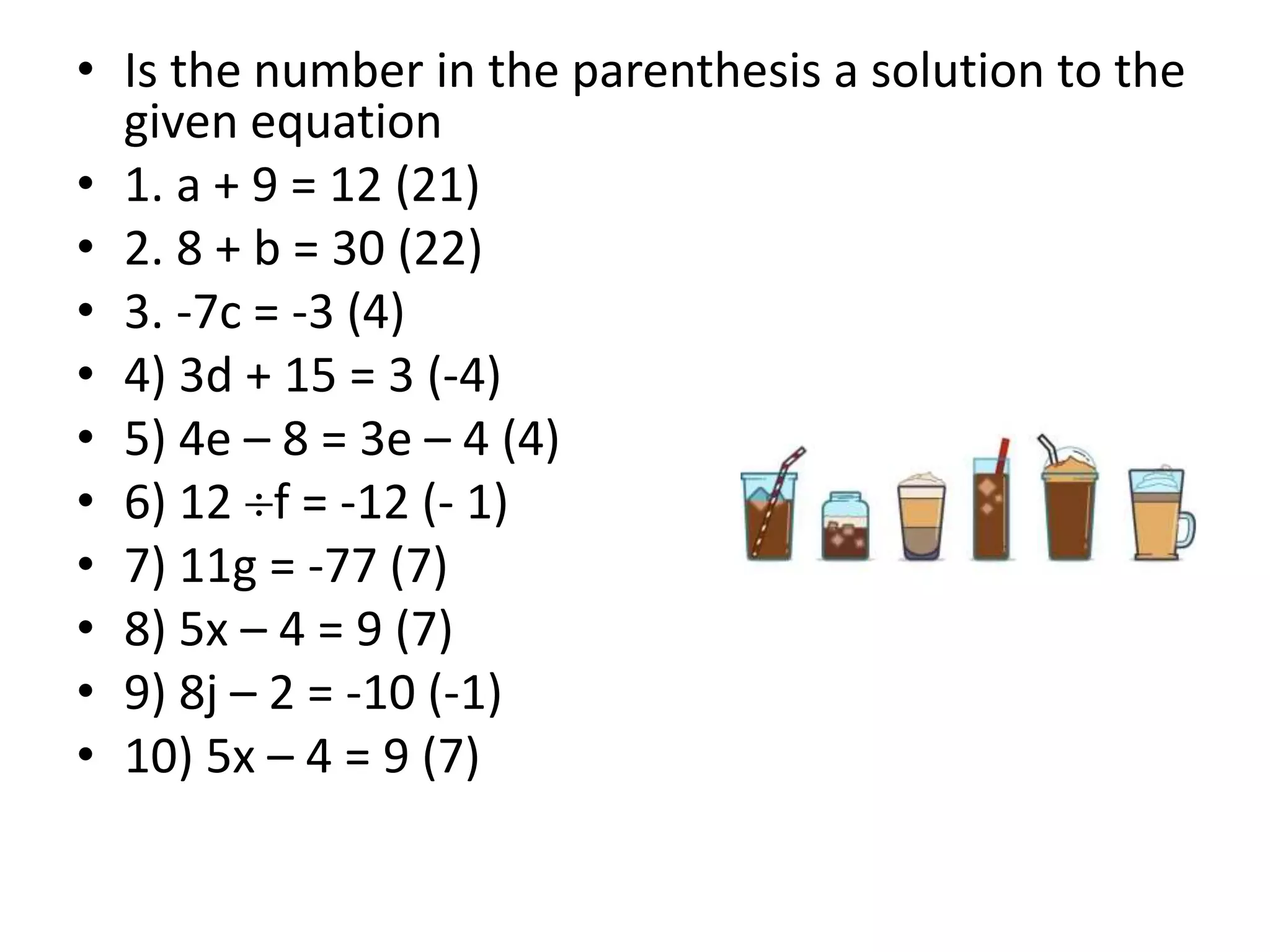 Contemporary Math- Introduction to equations | PPTX