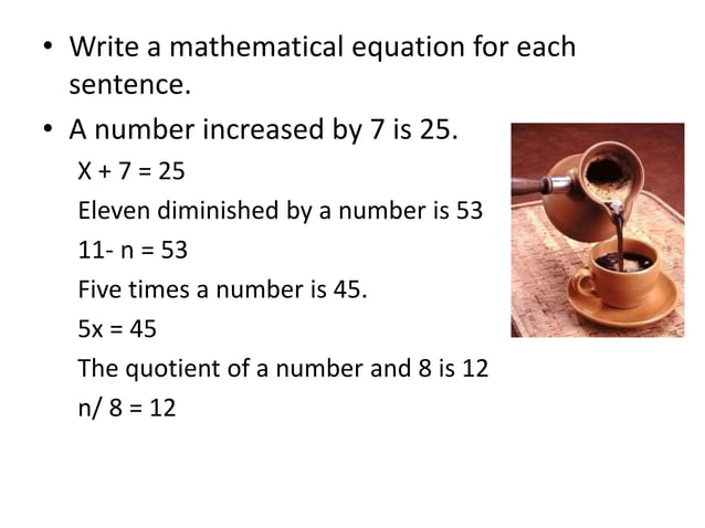 Contemporary Math- Introduction to equations | PPT