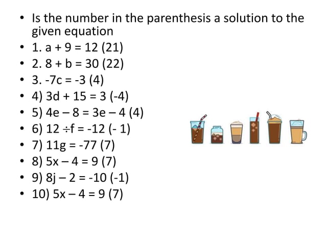 Contemporary Math- Introduction to equations | PPT