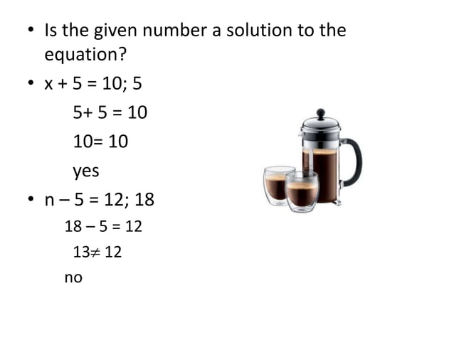 Contemporary Math- Introduction to equations | PPT