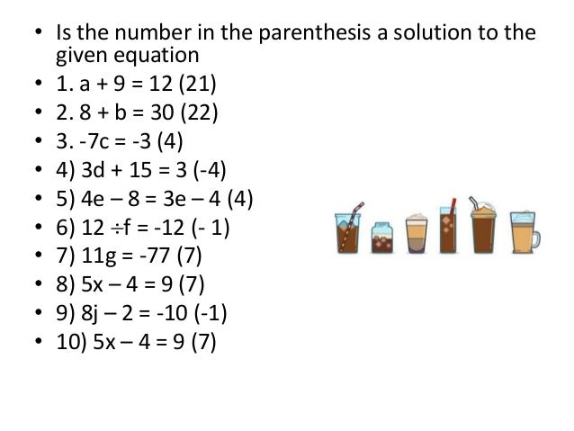 Contemporary Math- Introduction to equations