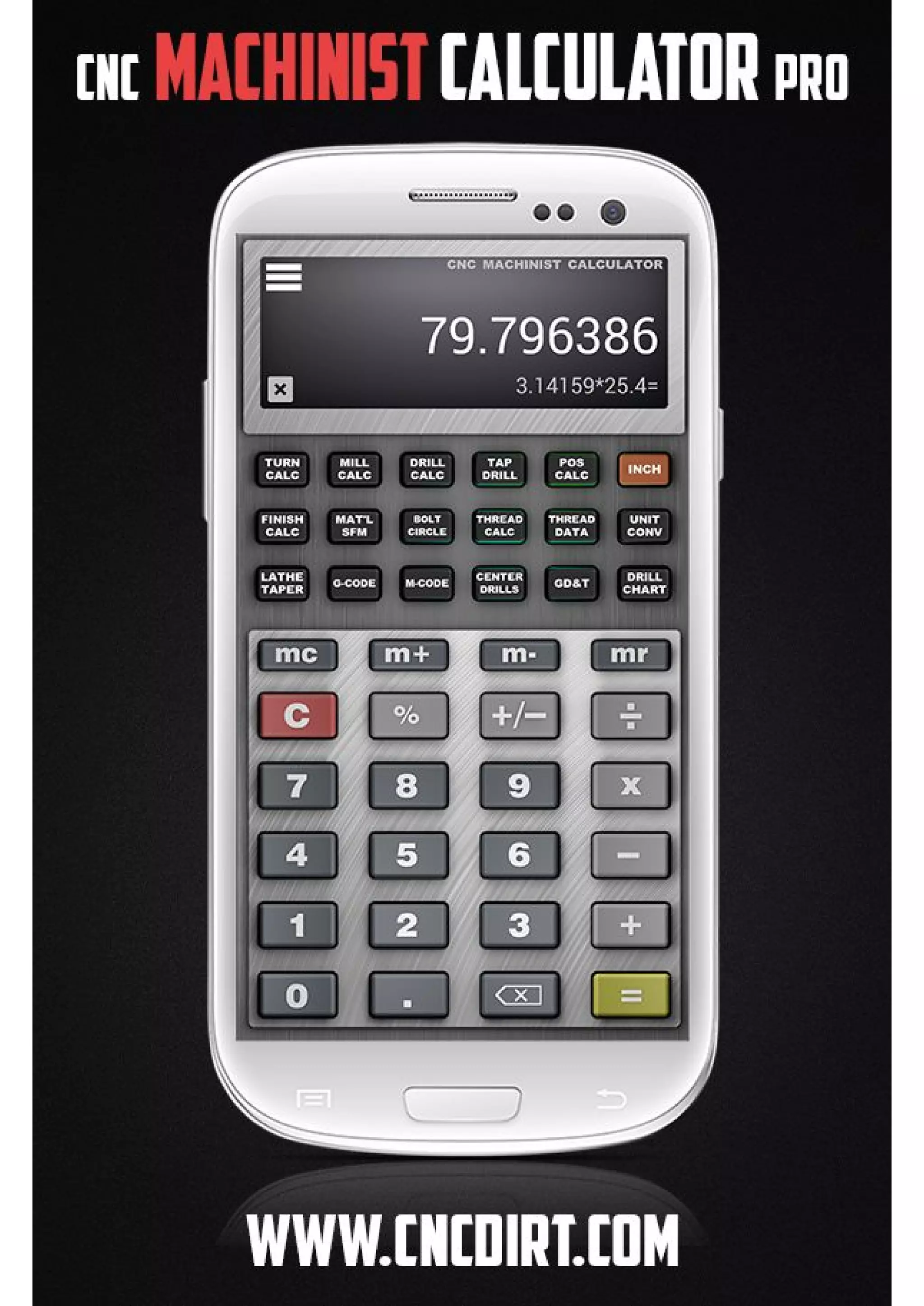 CNC Machinist Calculator | PDF