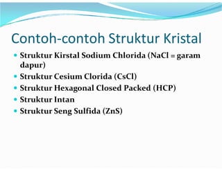 1.struktur kristal(kuliah) | PDF