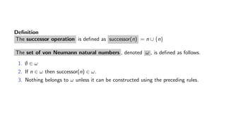 1.12 Von Neumann natural numbers | PDF