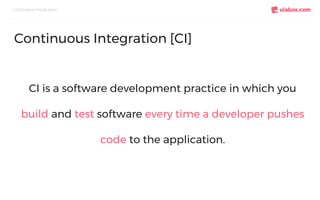 Continuous integration and delivery and deployment | PPT