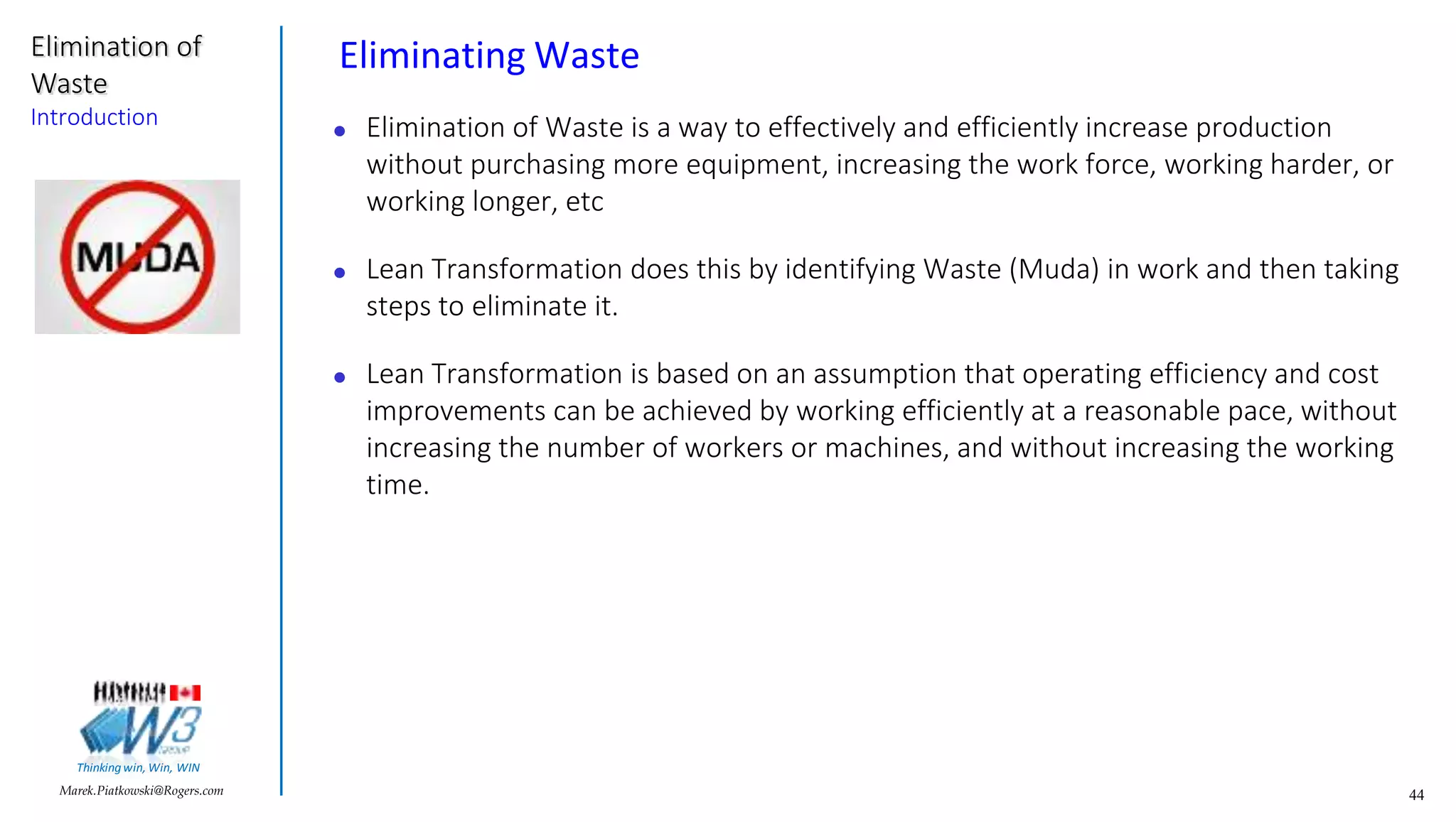 Elimination of 7 types of Waste (MUDA) | PPTX