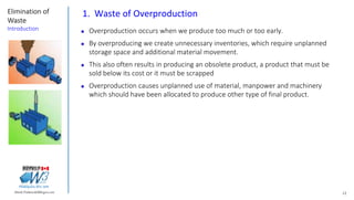 Elimination of 7 types of Waste (MUDA) | PPTX