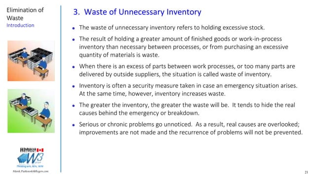 Elimination of 7 types of Waste (MUDA) | PPTX | Manufacturing Industry ...