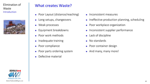 Elimination of 7 types of Waste (MUDA) | PPTX | Manufacturing Industry ...
