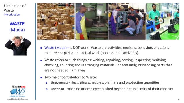 Elimination of 7 types of Waste (MUDA) | PPTX | Manufacturing Industry ...