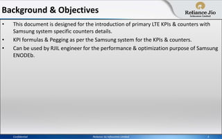 1.training lte ran kpi & counters rjil | PPT