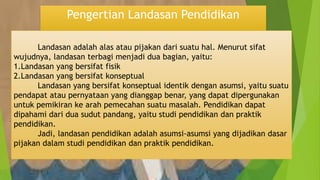 Landasan - Landasan Pendidikan | PPTX