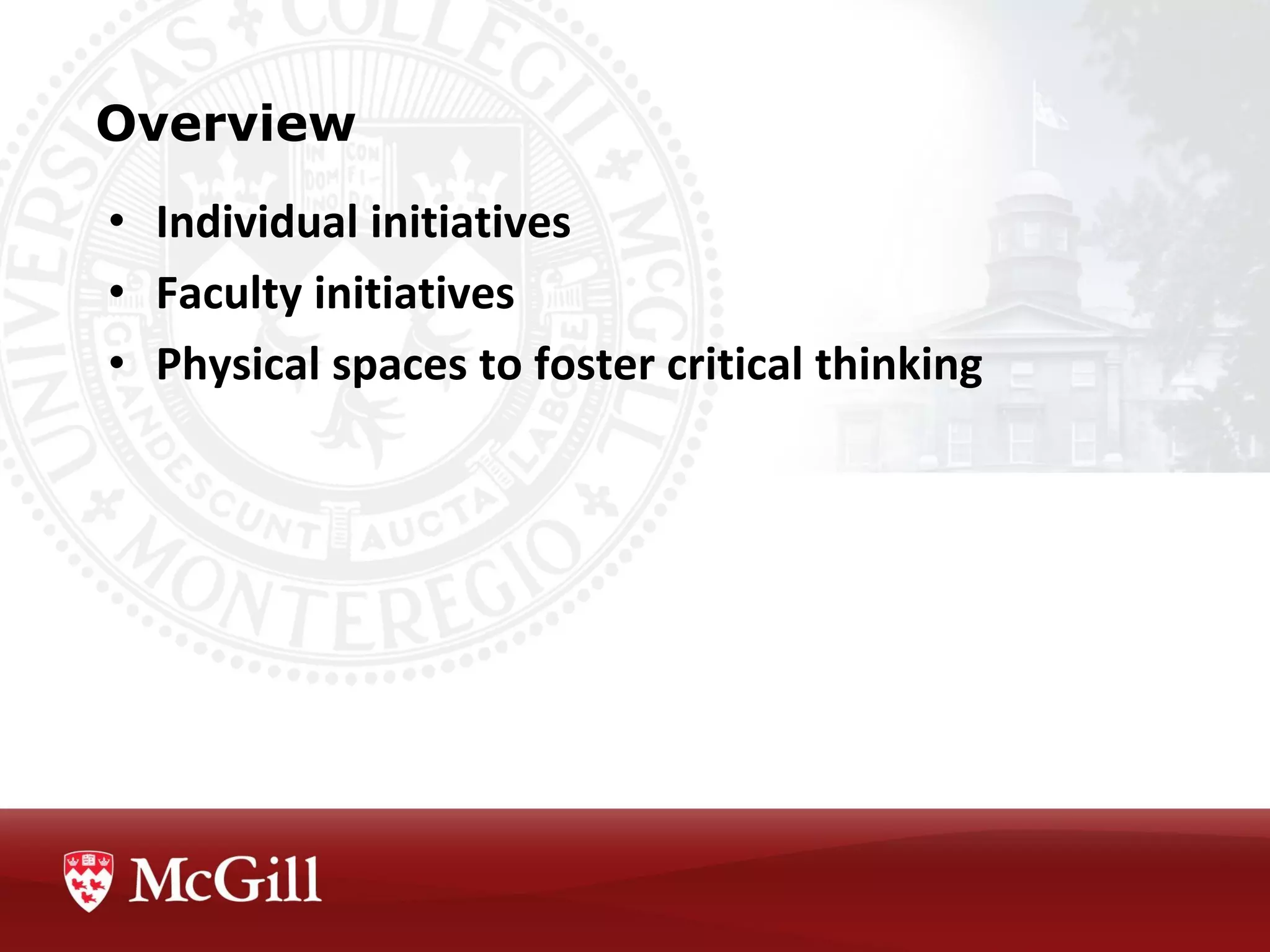 Teaching for Critical Thinking at McGill by Alenoush Saroyan (McGill) | PPT