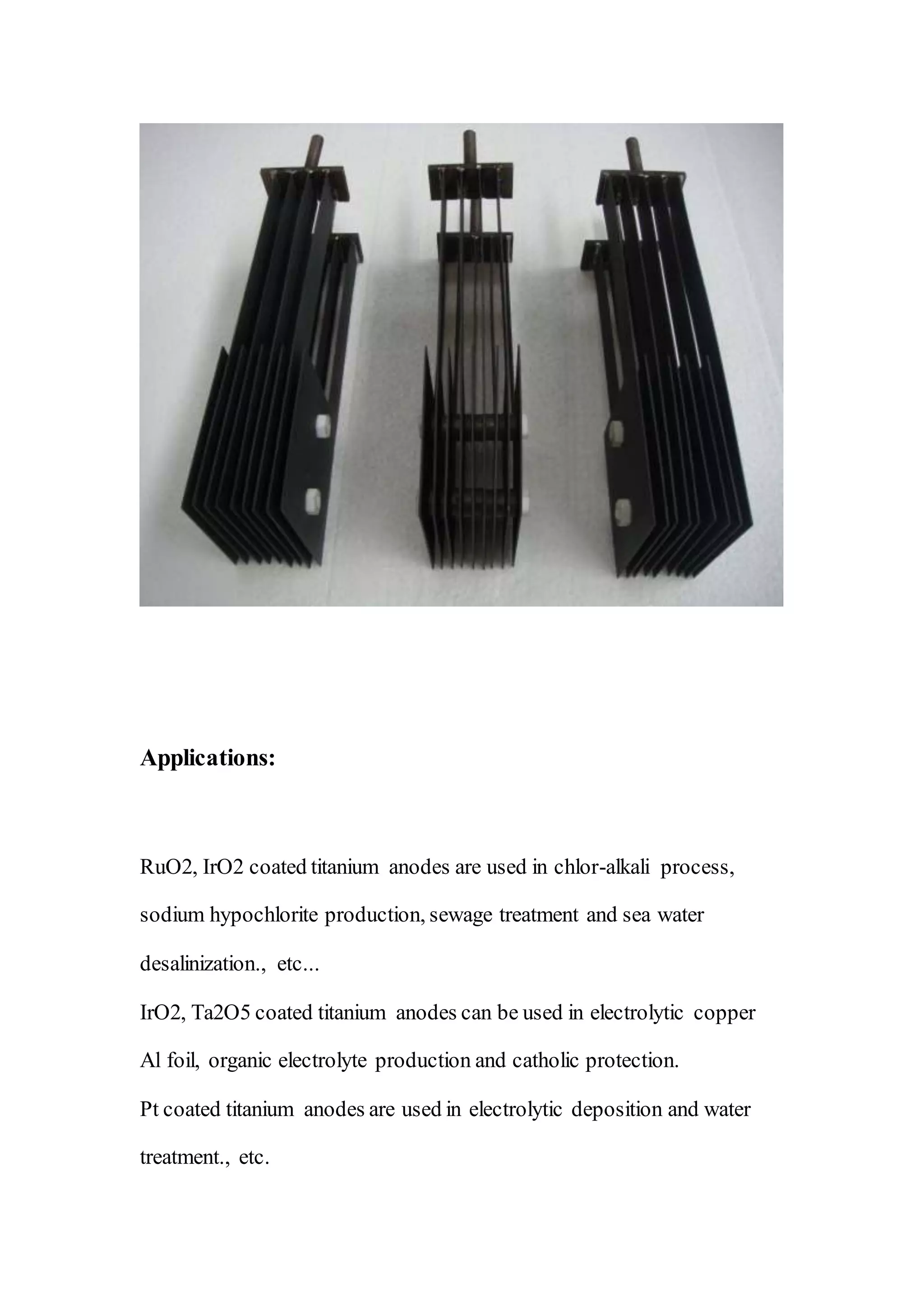 Titanium Anode Introduction | DOCX | Chemistry | Science